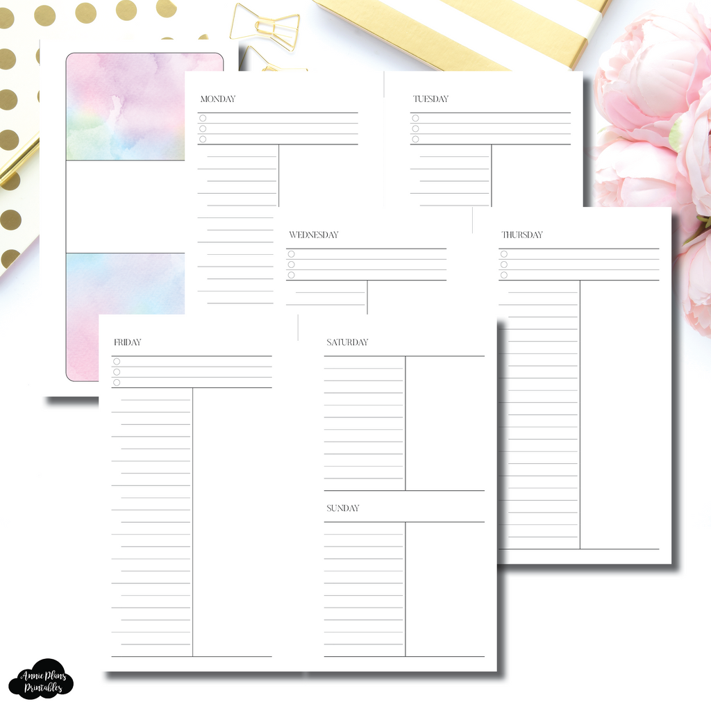 FC Rings Size | Undated Simple Daily Layout Printable Insert ...