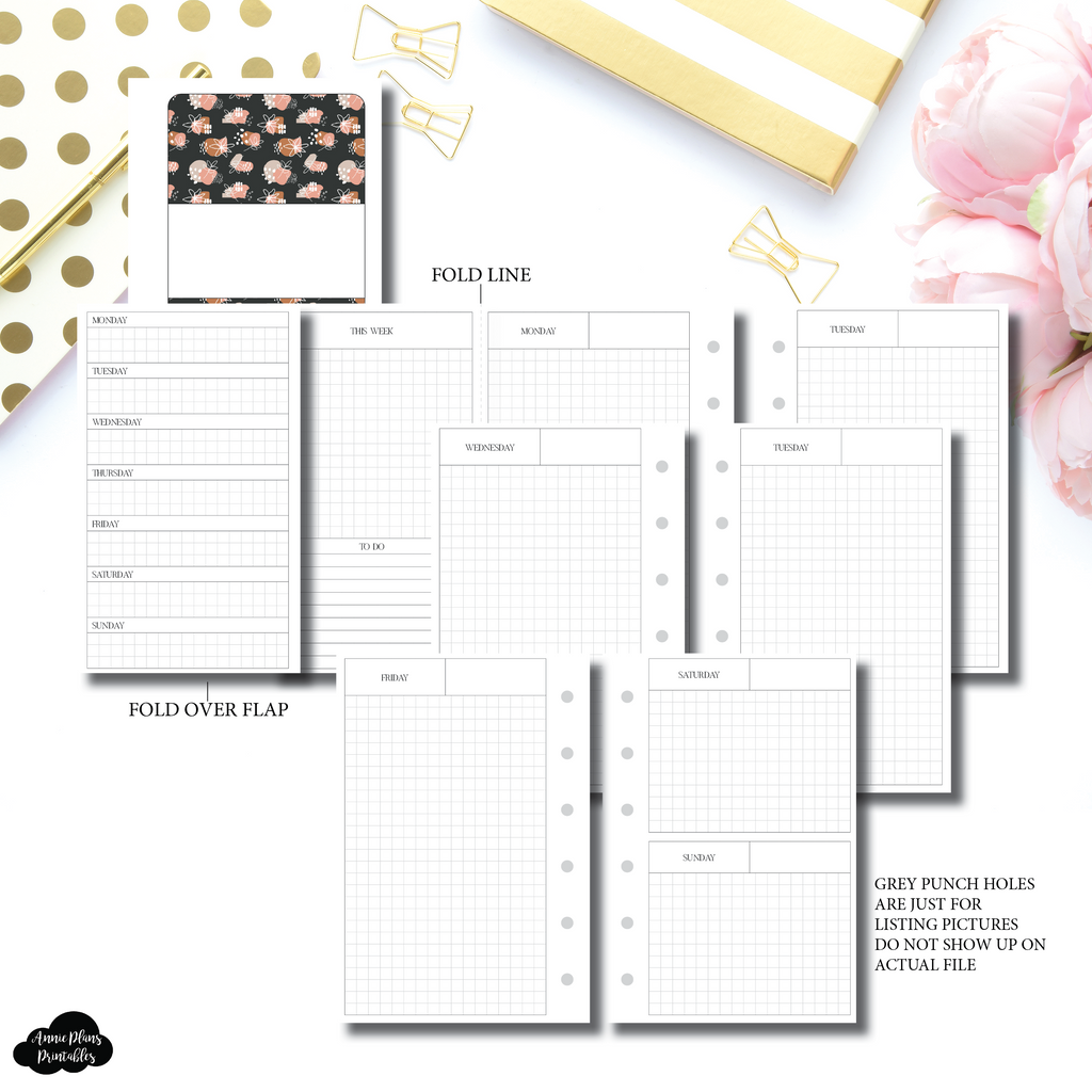 Pocket Rings Size | FOLD OVER Daily Layout Printable Insert ...