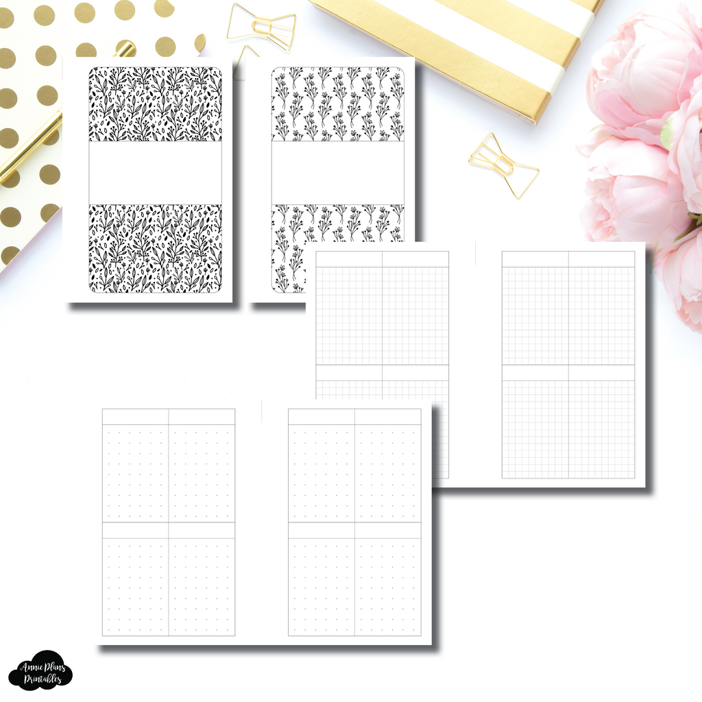 Pocket Rings Size | Journaling Week on 2 Pages Printable Insert ...