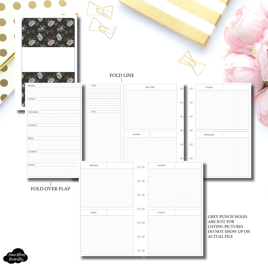 Mini HP Size | FOLD OVER Horizontal Layout Printable Insert ...