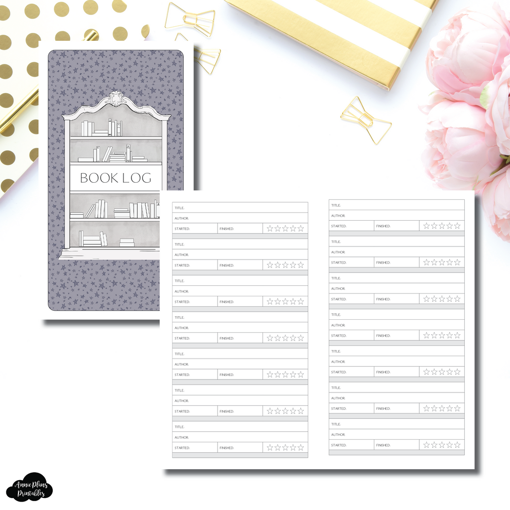 Personal TN Size | Book Log Printable Insert – AnniePlansPrintables, LLC