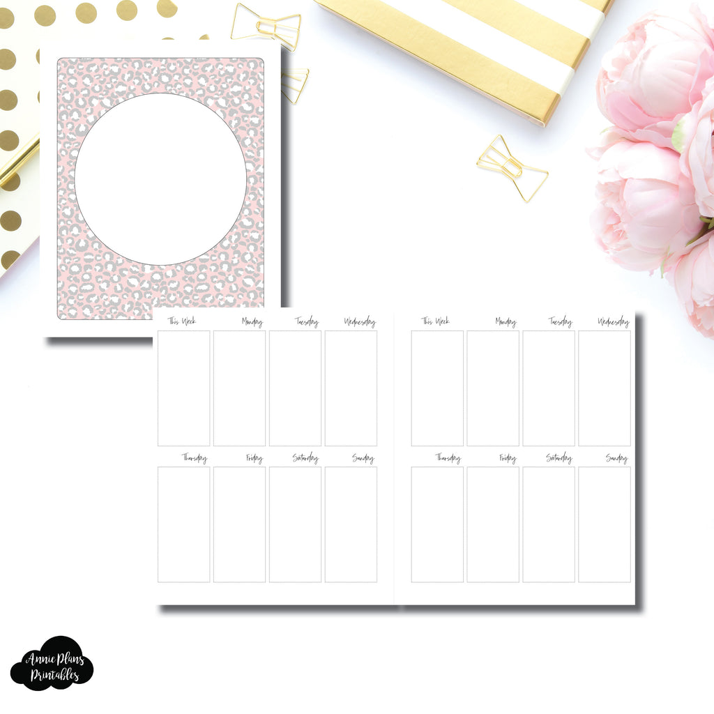 A5 Wide Rings Size | Undated Vertical Week on One Page Printable Inser ...