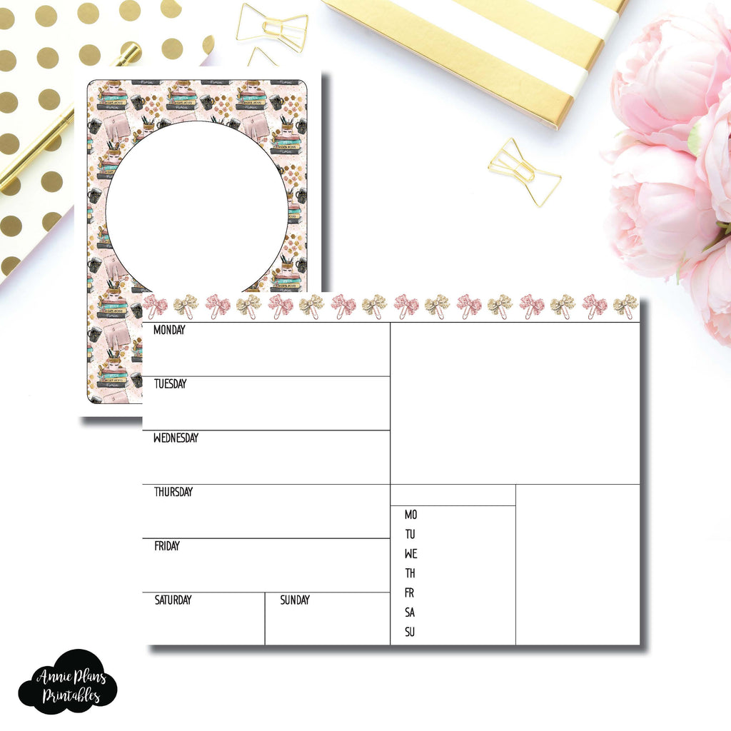 A6 TN Size | Undated Week on 2 Page Collaboration Printable Insert ...