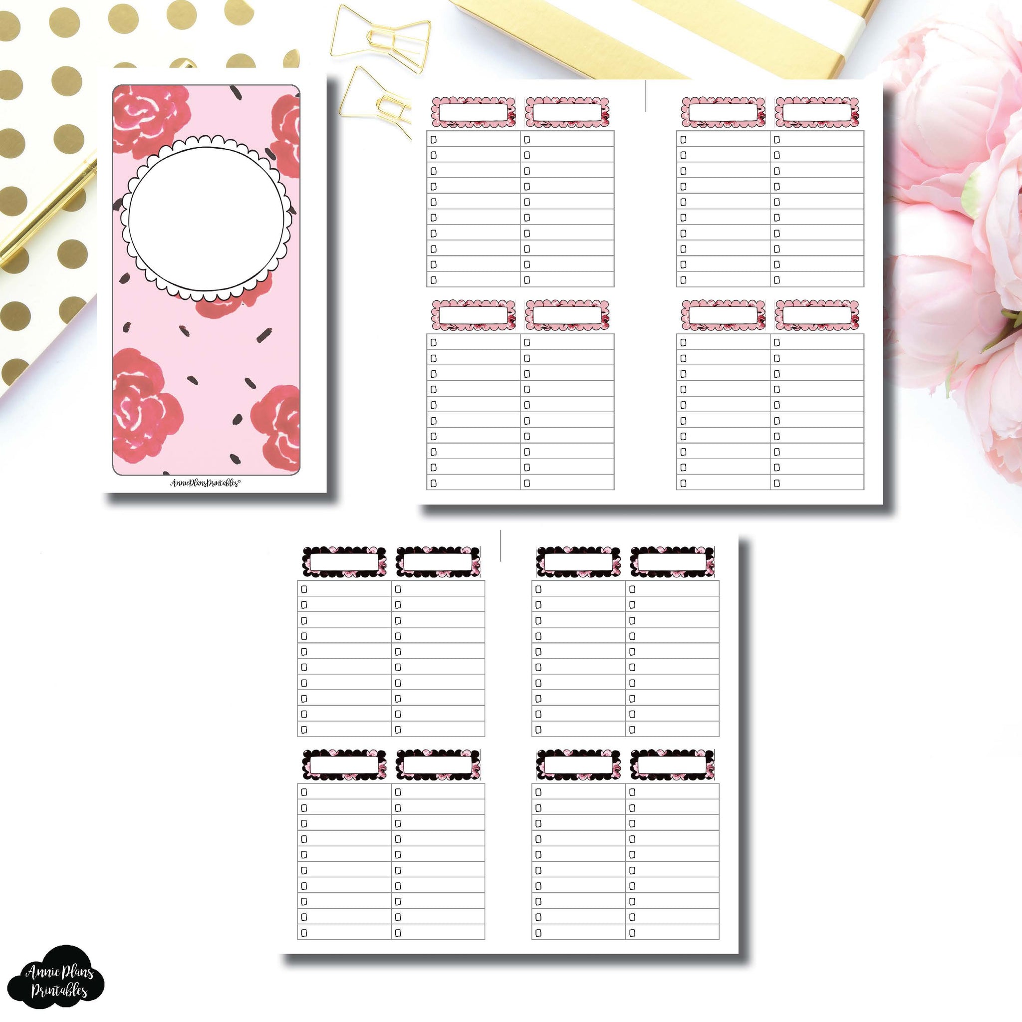 Personal Rings Size | Notes & Lists Bundle Printable Inserts ...