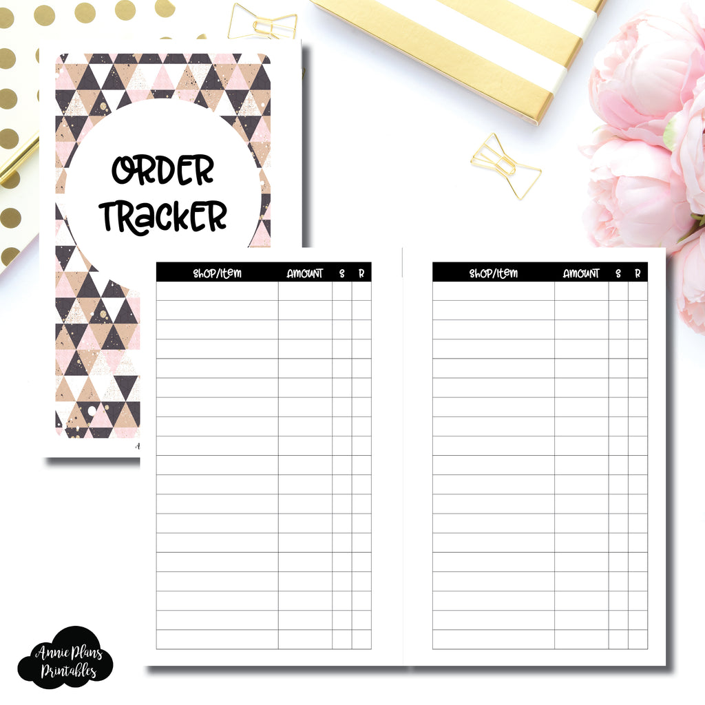 FC Rings SIZE | Basic Order Tracker Printable Insert ...