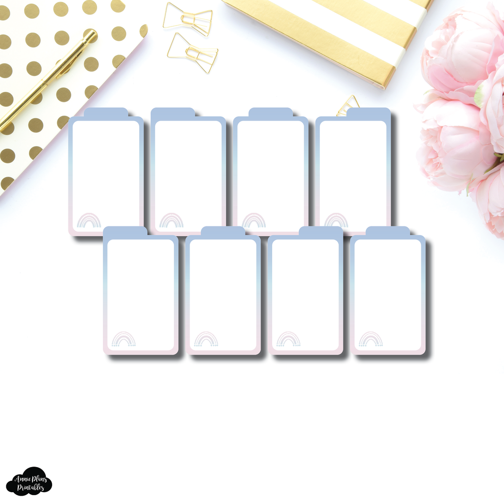 Tab Cards | VERTICAL Blank Cotton Candy Tab Card Printable ...
