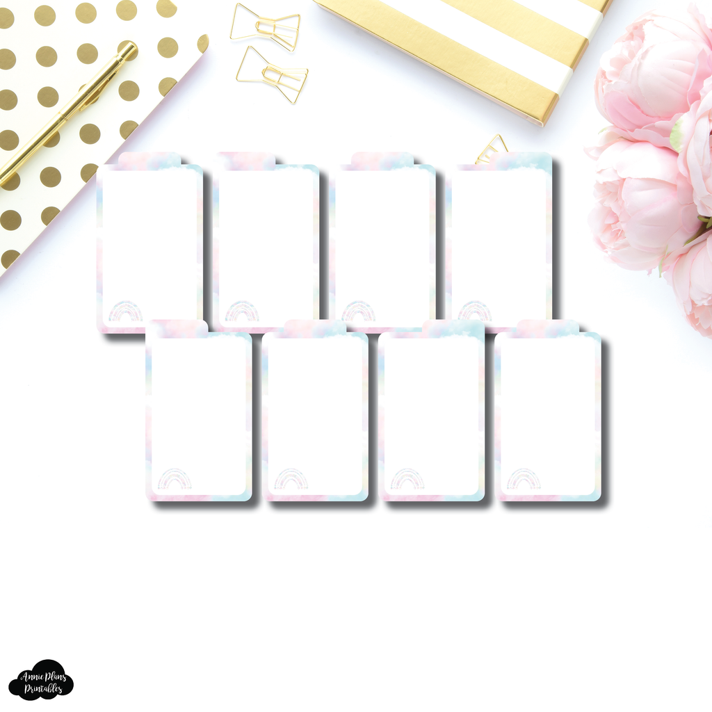 Tab Cards | VERTICAL Blank Dreamy Clouds Tab Card Printable ...