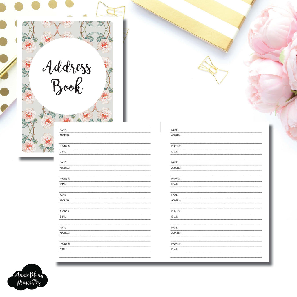 B6 Rings SIZE | Address Book Printable Insert © – AnniePlansPrintables, LLC